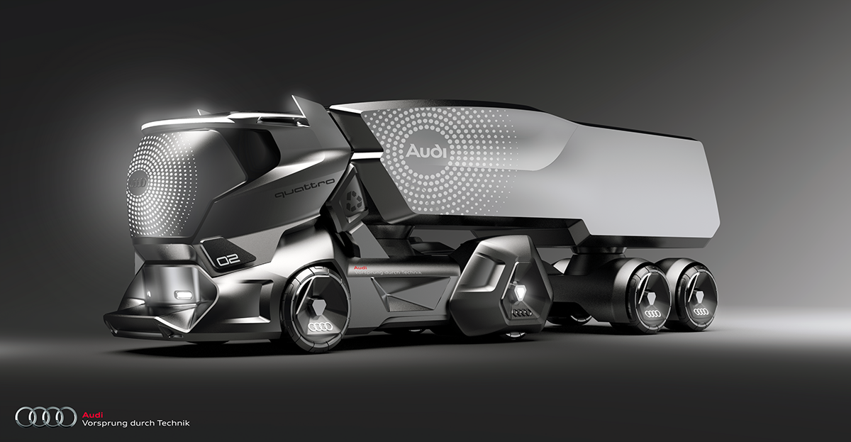 Audi Concept Sketches Look Like an Impressive Tesla Semi Competitor