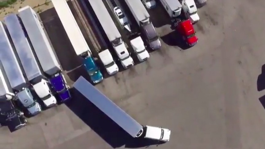 This Truck Driver's Reverse Parking Skills Will Blow Your Mind