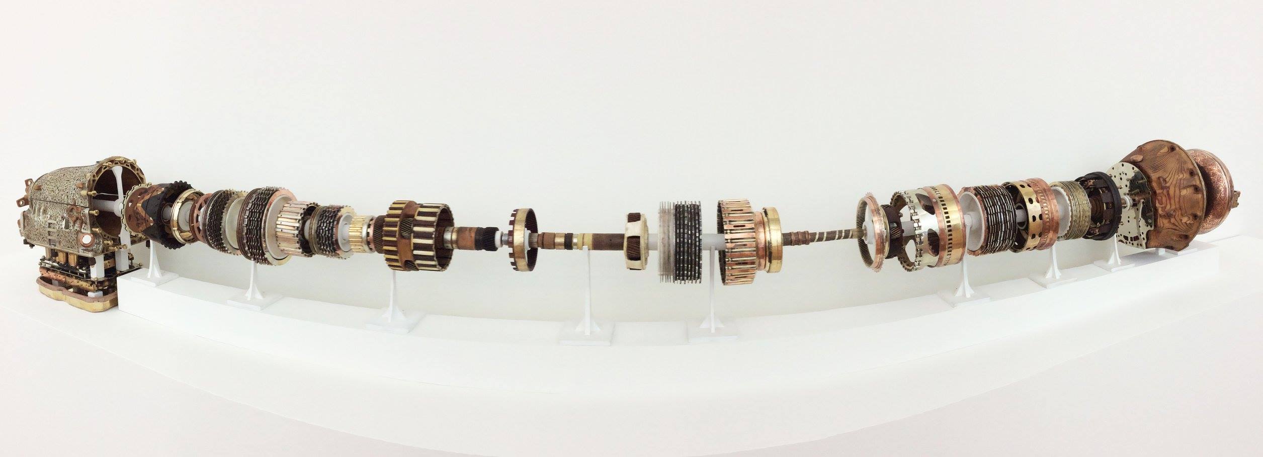 Building a Mercedes V12 Engine Sculpture from 53 Different Materials