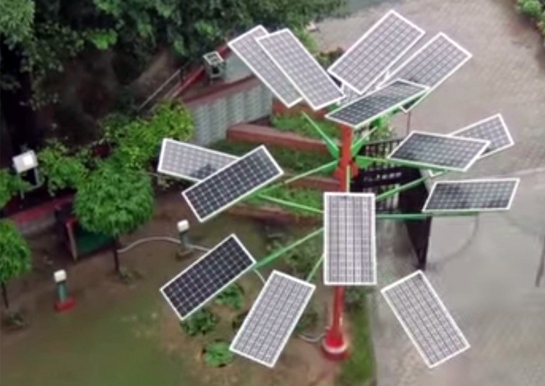 Solar Powered Trees: More Energy with Drastically Less Space