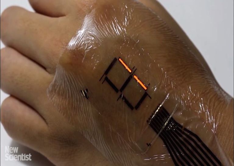 New Ultra-thin e-skin that can Turn your Skin into a Digital Display