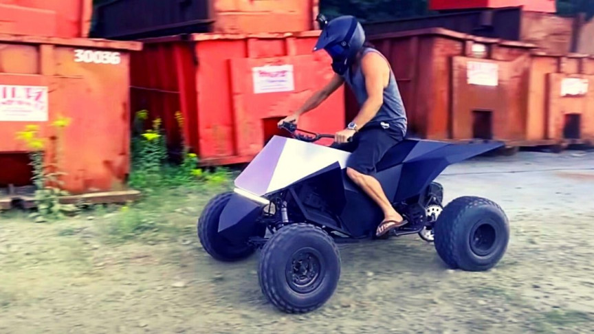 DIY Tesla Cyberquad Electric ATV Goes 100 MPH in Video