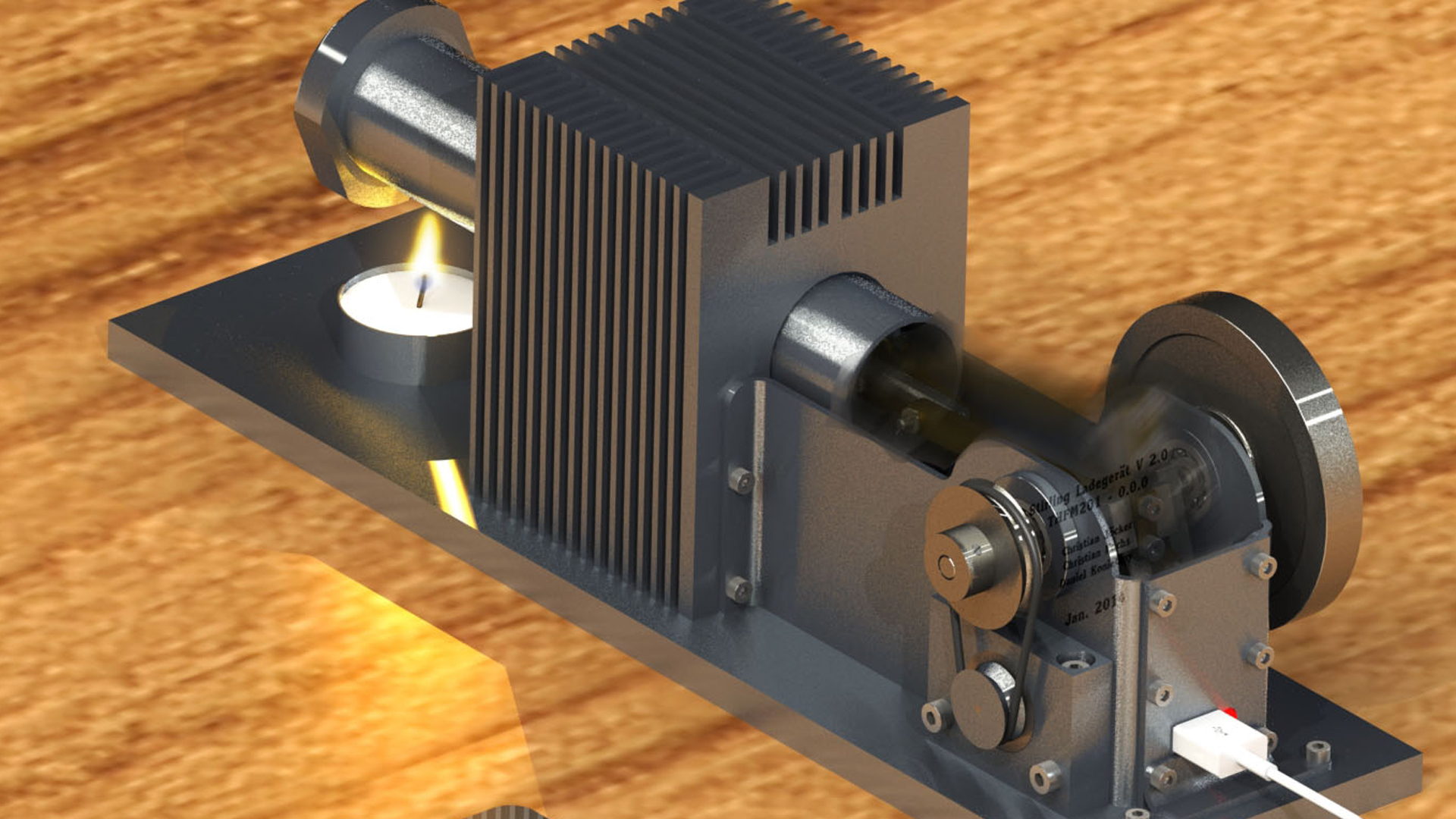 This Stirling Charger Powers Your Cell Phone Using a Candle