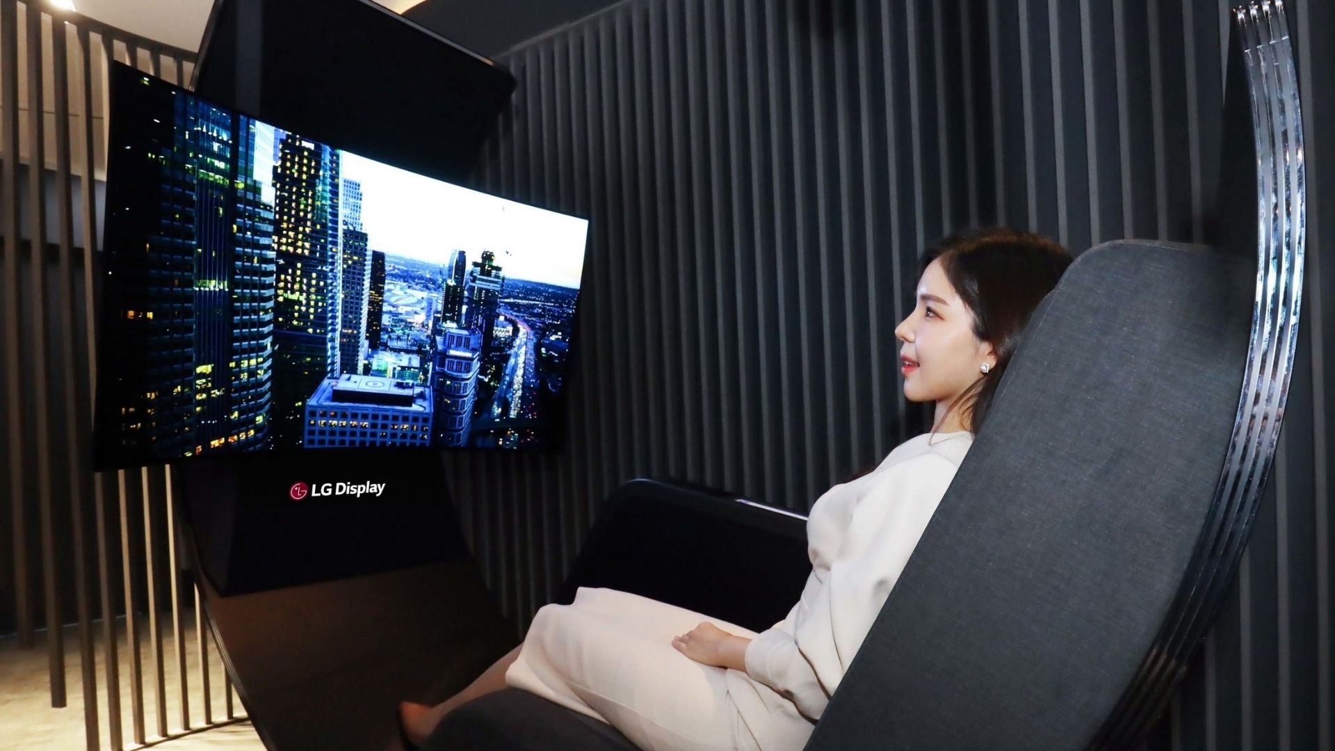 LG's New Bike and Media Chair Boast Immersive 55-Inch OLED Displays