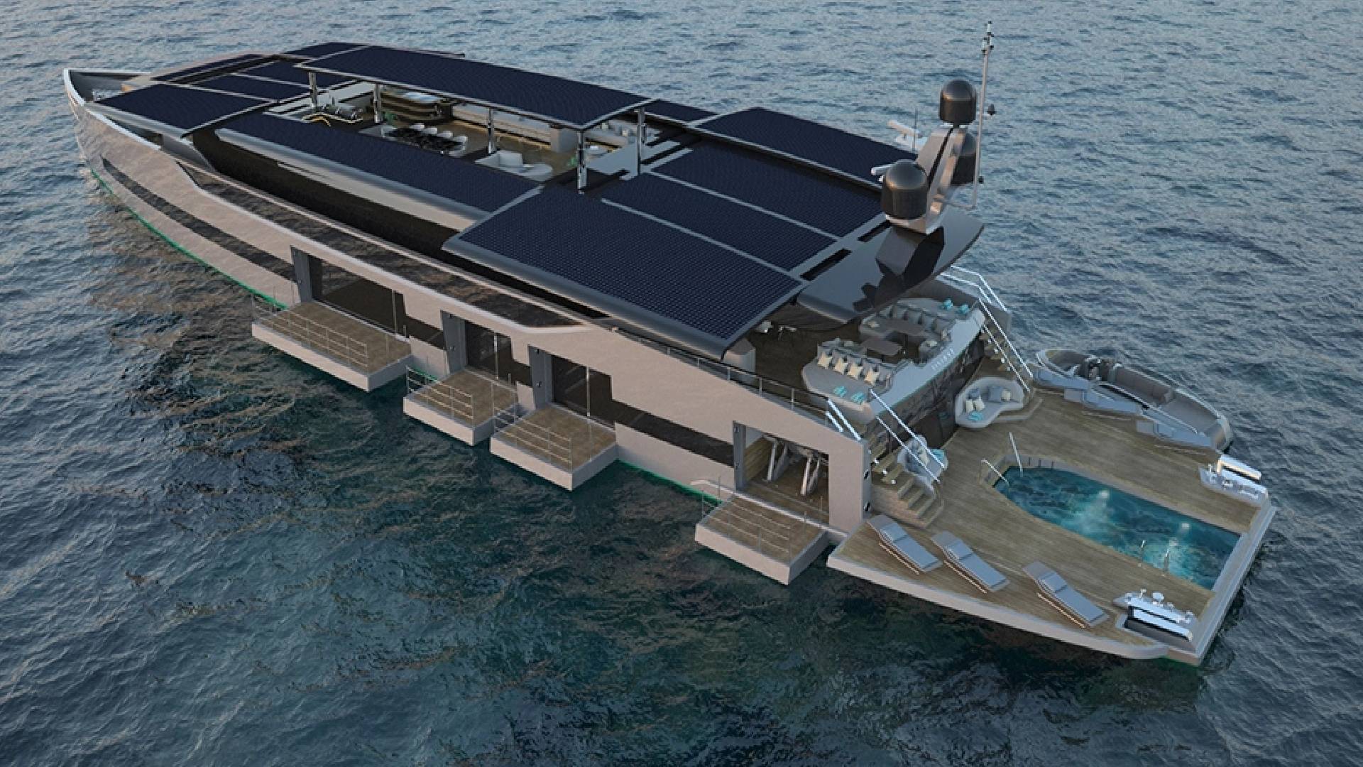 A New Superyacht Is Entirely Smothered in Solar Panels