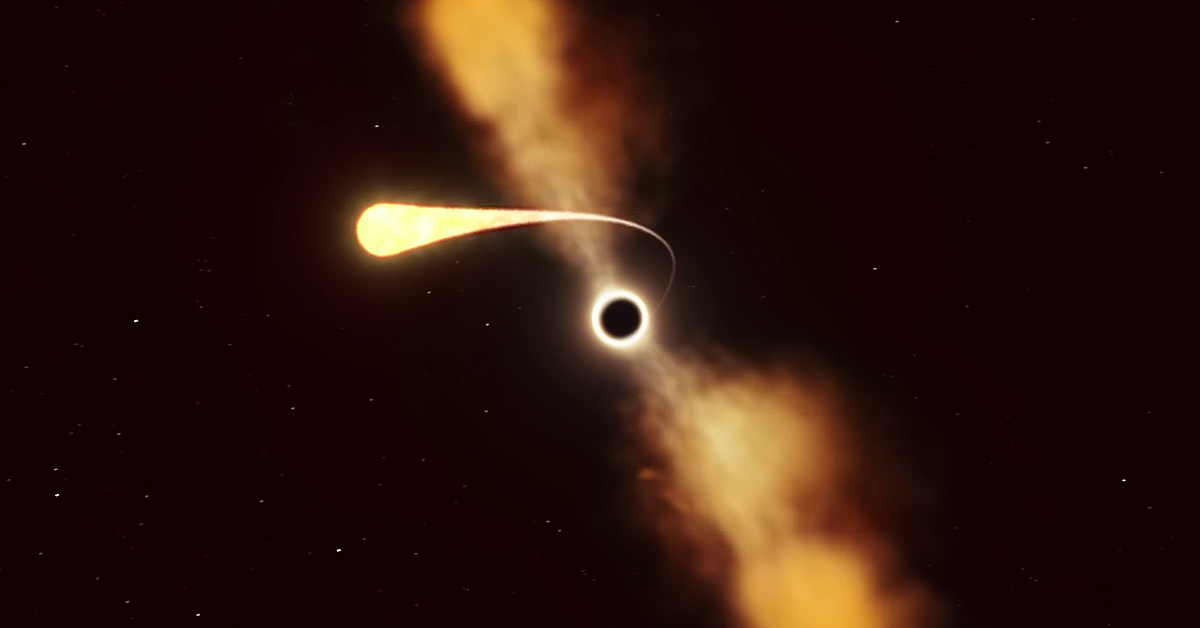 Spaghettification of Star Around Black Hole Captured | IE
