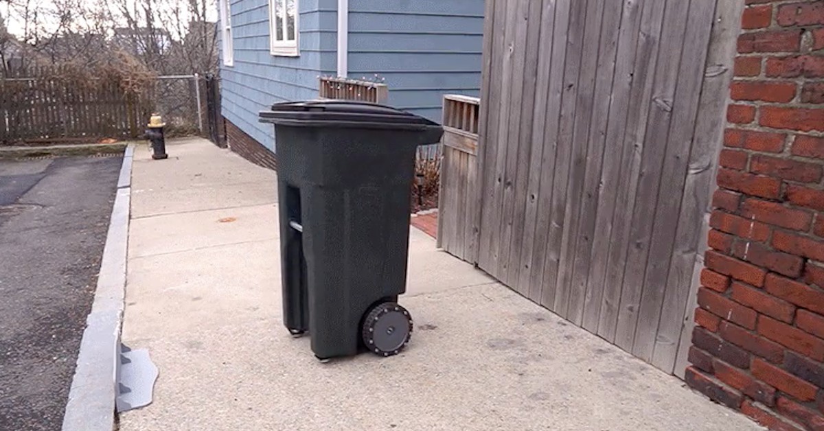 New Automated Trash Can Drives Itself to the Curb on Trash Day