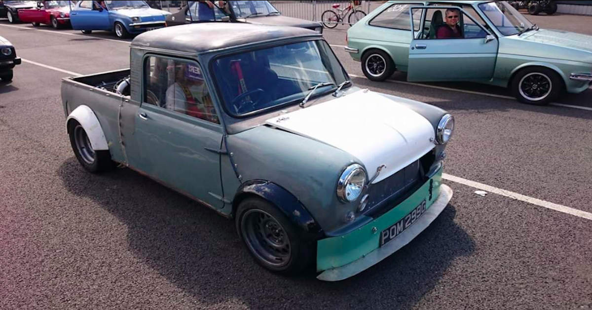 1969 Mini Pick Up Truck Kitted out with a Twin-Turbo Audi V8 in Its Bed