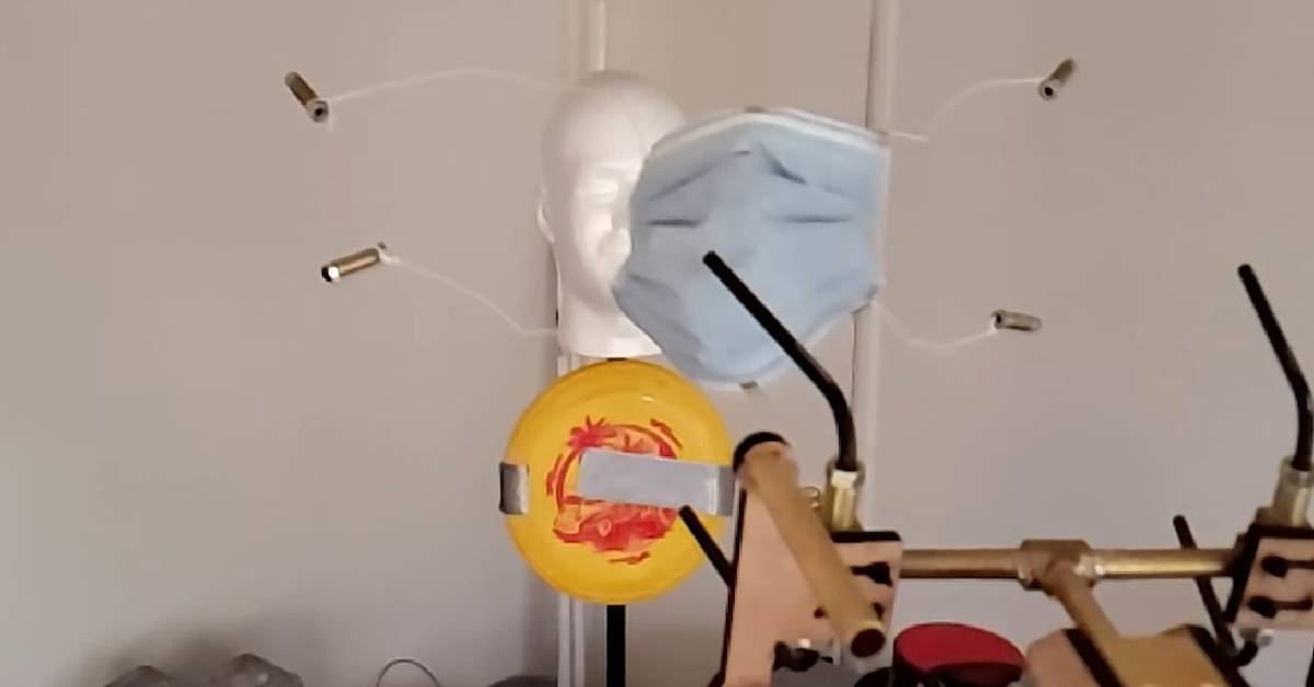 This Special Gun Launches a Mask Right at Your Face