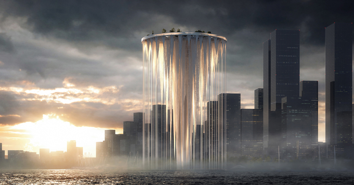 Sou Fujimoto Designs Aerial Tower with 99 Floating Islands